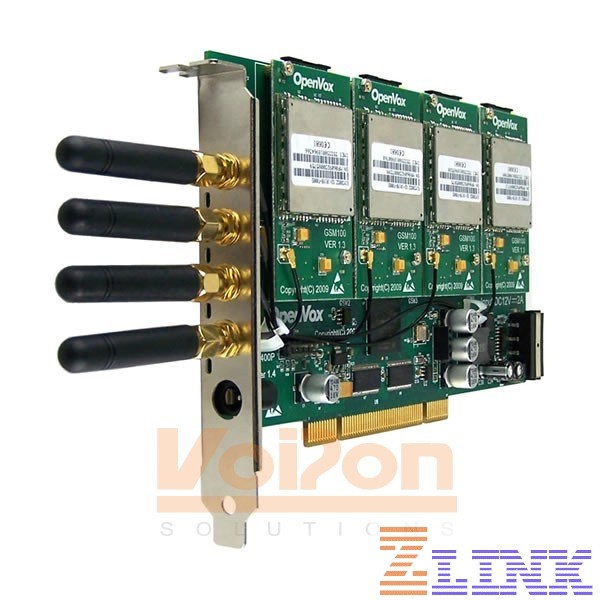 OpenVox G400E4 4 Port GSM PCI Express card + 4 GSM modules